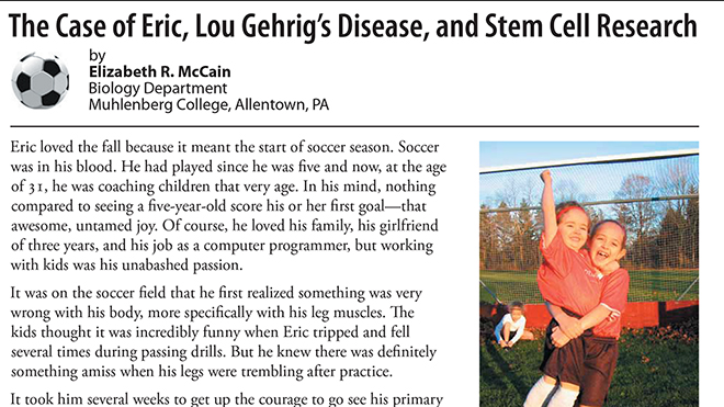 The Case of Eric, Lou Gehrig's Disease, and Stem Cell Research | NSTA