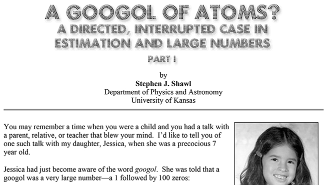 A Googol of Atoms? | NSTA